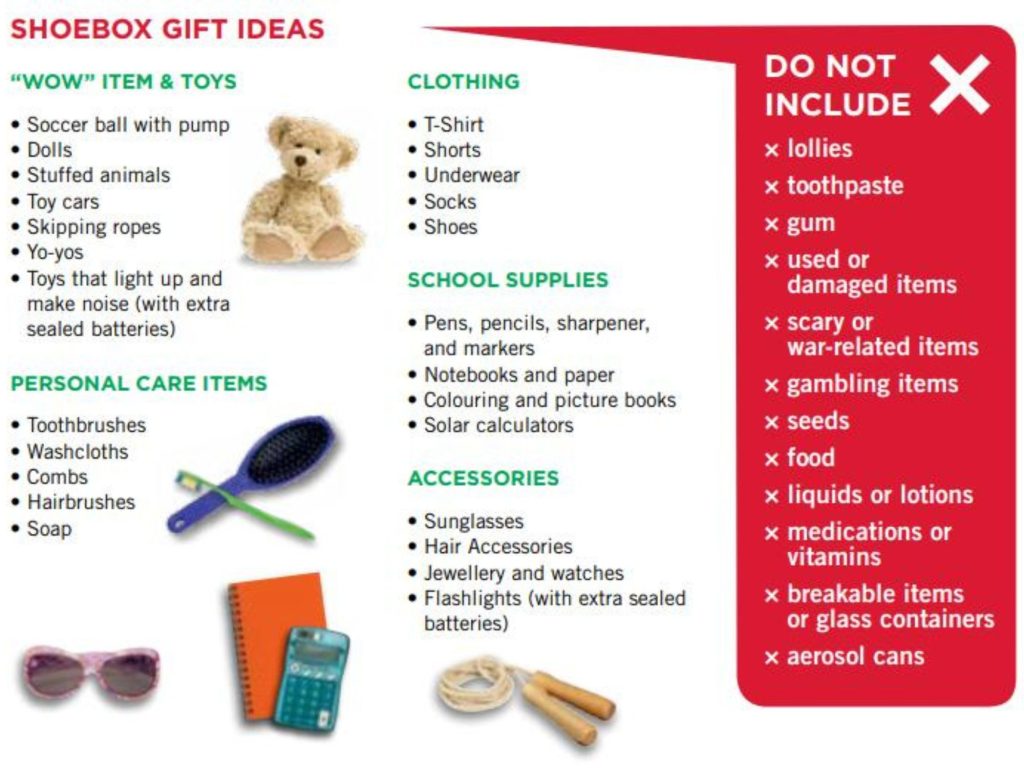 Send a Shoebox Gift of Hope and Love in Time for Christmas! - Salt 106.5